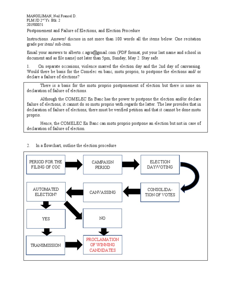 Postponement and Failure of Elections | PDF | Political Events | Social ...