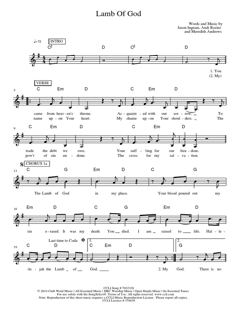 Lamb of God | PDF | Entertainment (General) | Religion And Belief