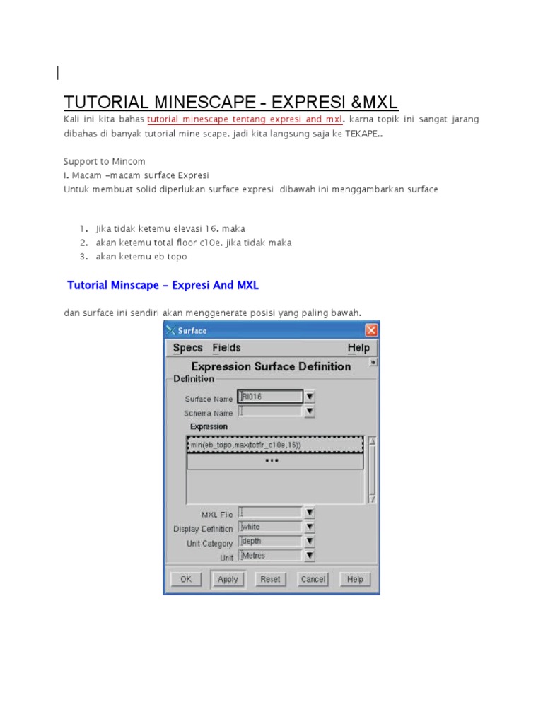 Tutorial Minscape - Expresi and MXL | PDF