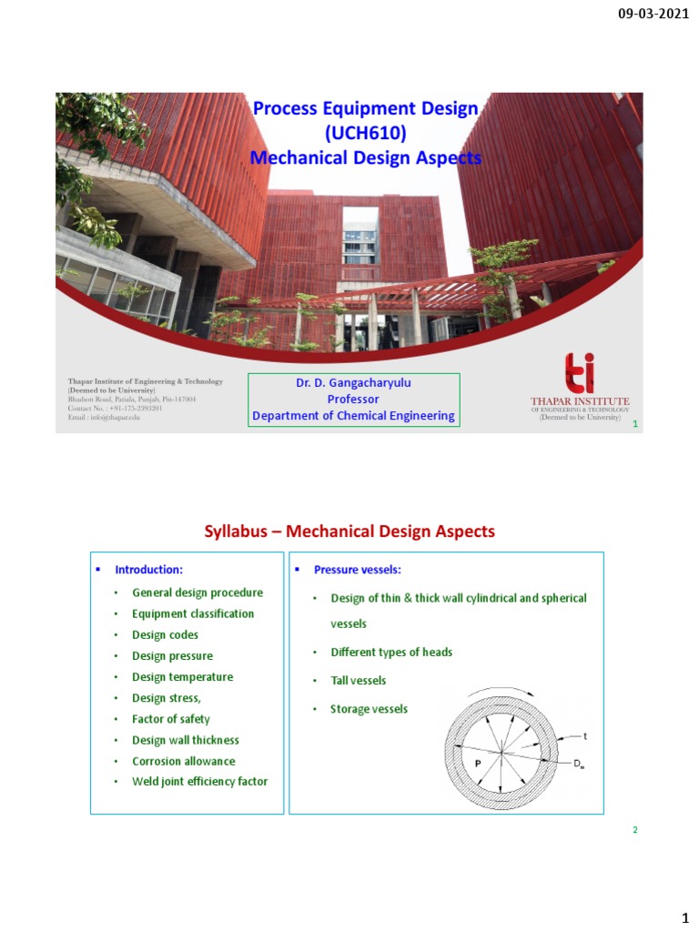 PED-Design Preliminaries-Mechanical Aspects - Merged | PDF | Stress ...