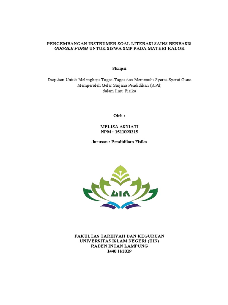 Skripsi UIN Lampung - Pendidikan Fisika | PDF