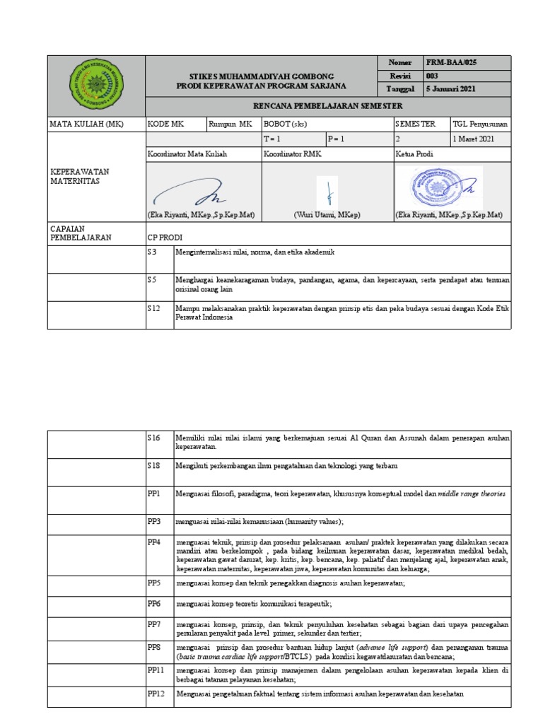 Rps Maternitas b16 | PDF