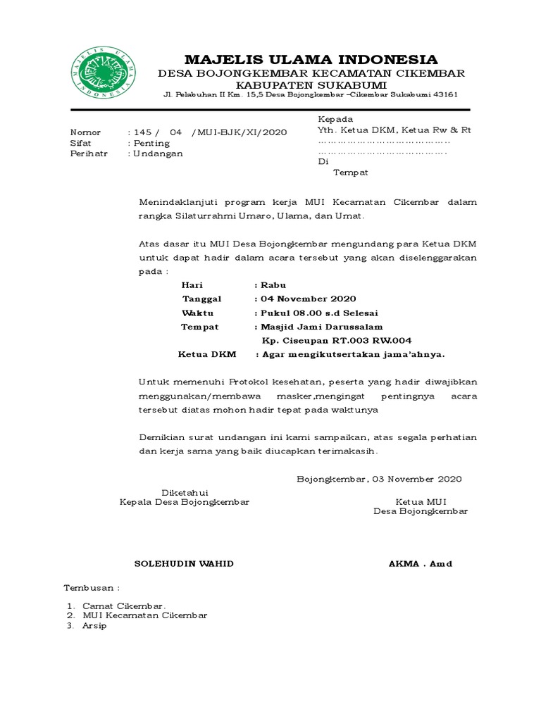 Undangan Pengajian Mui | PDF