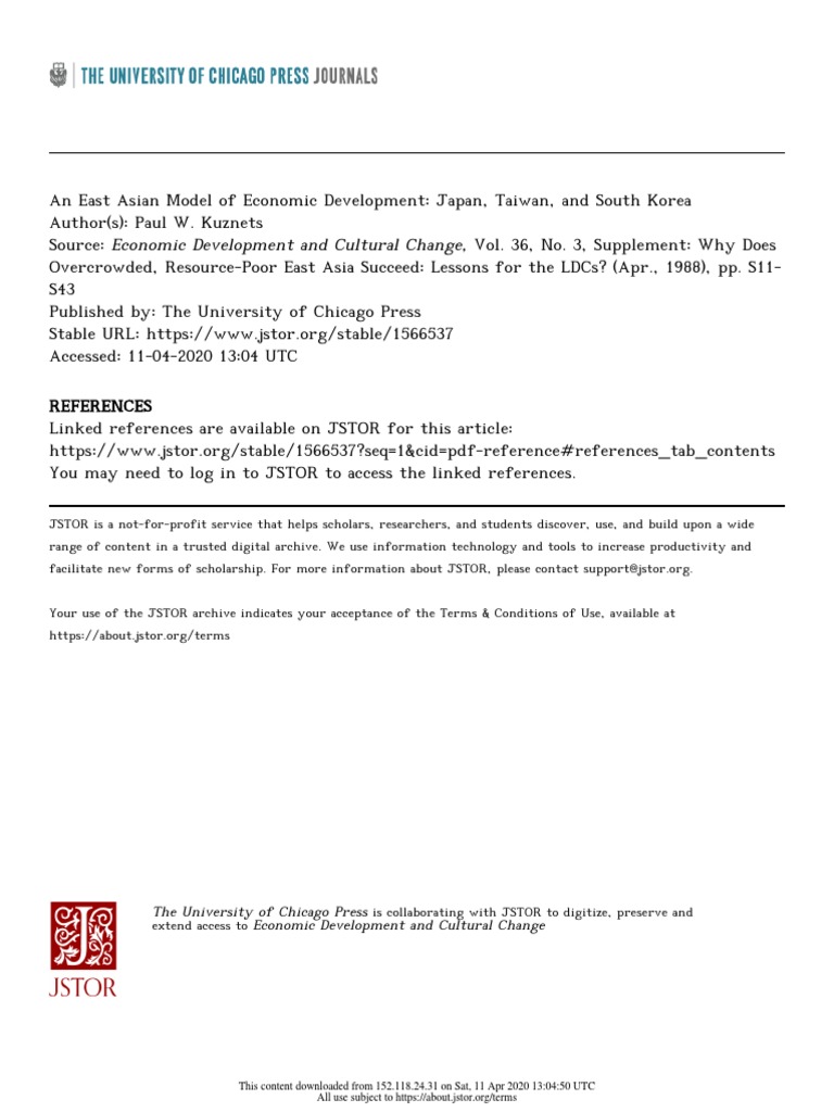 An East Asian Model of Economic Development | Download Free PDF ...