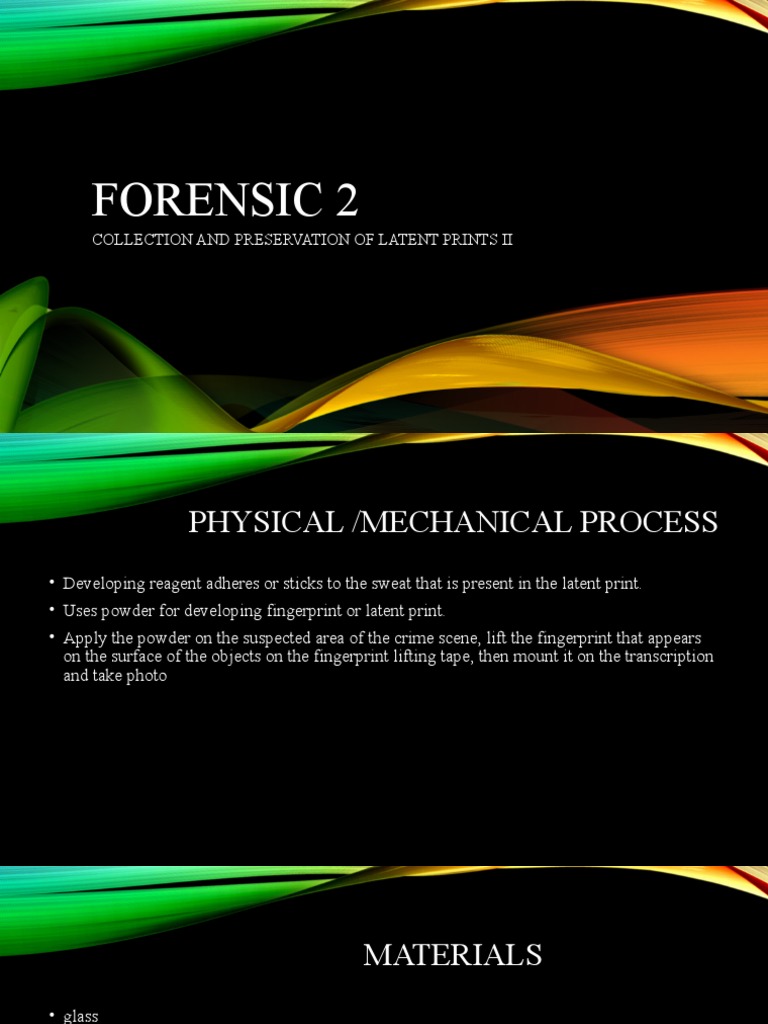Forensic 2 Week 14 | PDF | Fingerprint | Adhesive