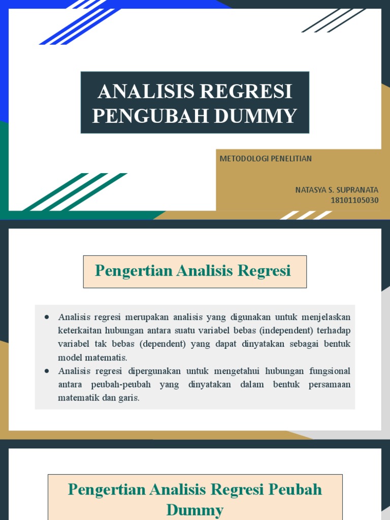Analisis Regresi Peubah Dummy | PDF