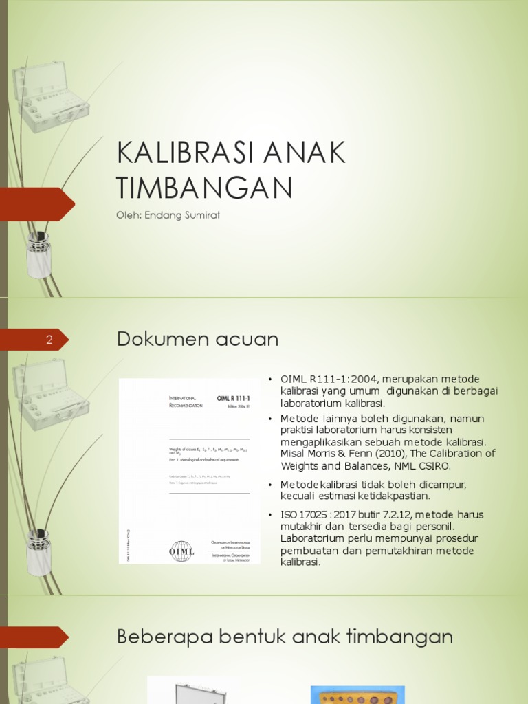 Kalibrasi Anak Timbangan OIML R111 | PDF