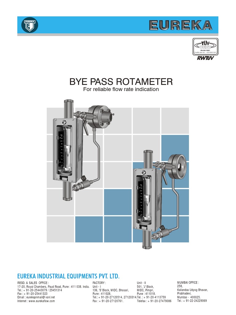 Bye Pass Rotameter: Eureka Industrial Equipments Pvt. LTD | PDF | Civil ...