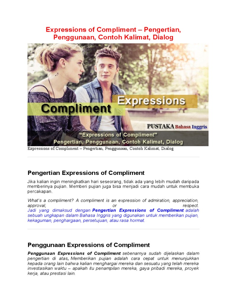 Expressions of Compliment | PDF