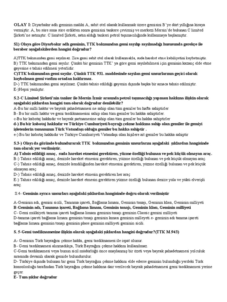 Deniz Vize Sorulari | PDF