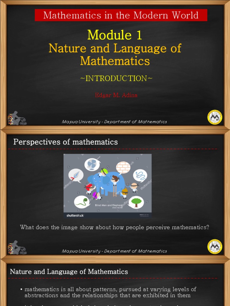 Module 1 Introduction MMW | PDF