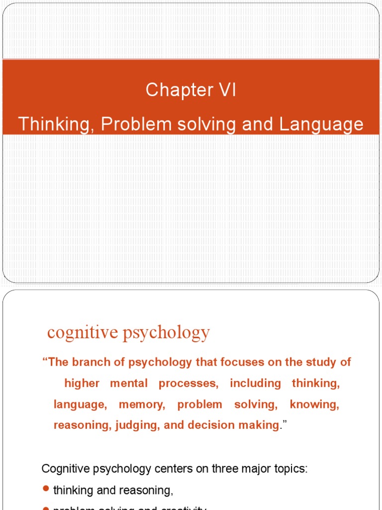 Thinking, Problem Solving and Language | PDF | Mental Image | Language ...