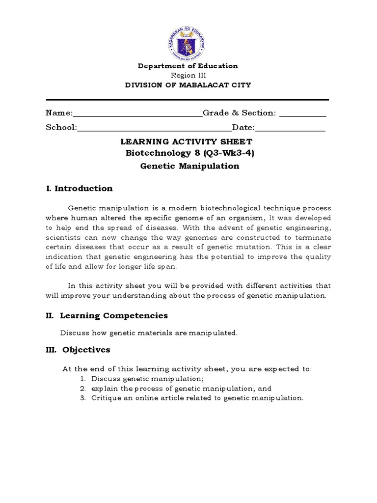 Biotech STE 8 Q2 Lesson 6 Mutation - Final | PDF | Point Mutation ...