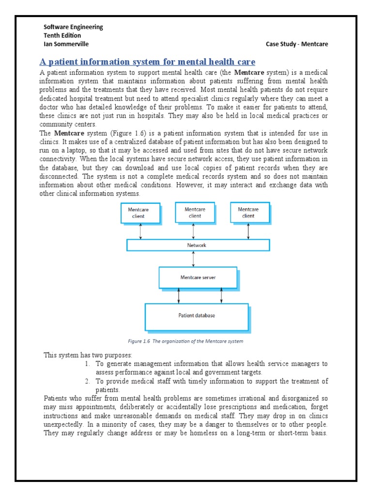 Mentcare System Overview and Use Cases | PDF | Patient | Medical Record