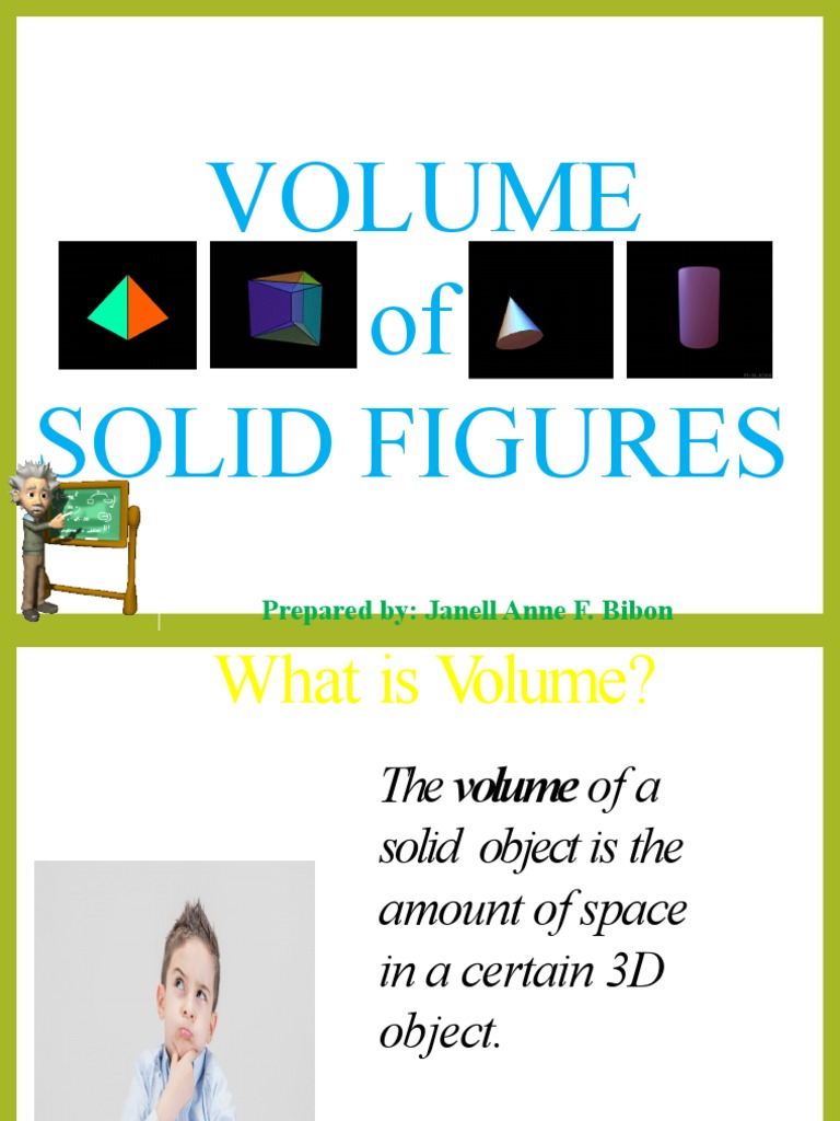 Volume of Solid Figures for Grade 6 | PDF | Volume | Area