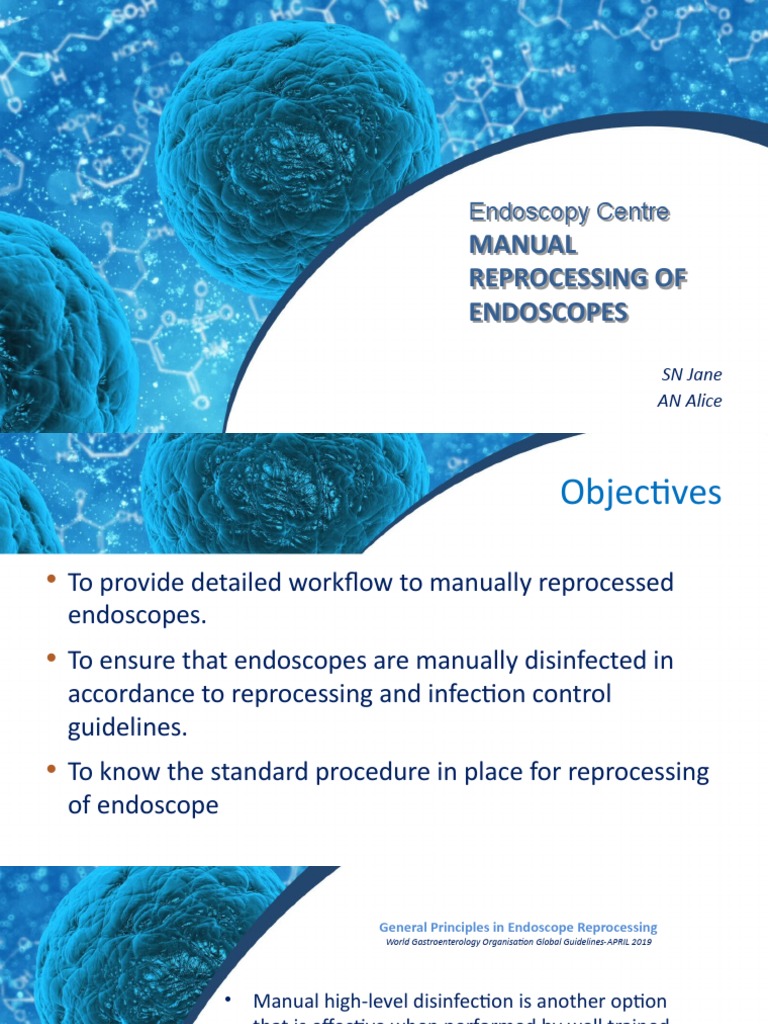 Manual Endoscope Reprocessing Guide | PDF | Endoscopy | Disinfectant