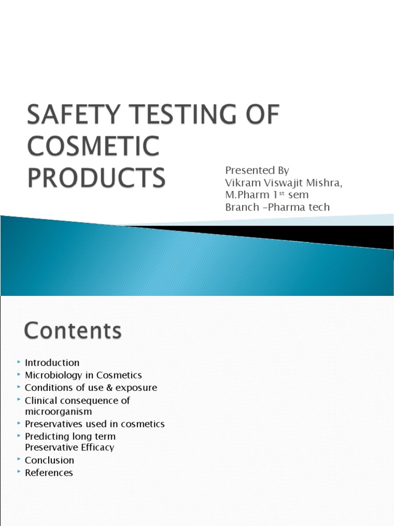 Safety Testing of Cosmetic Products | PDF | Cosmetics | Sunscreen
