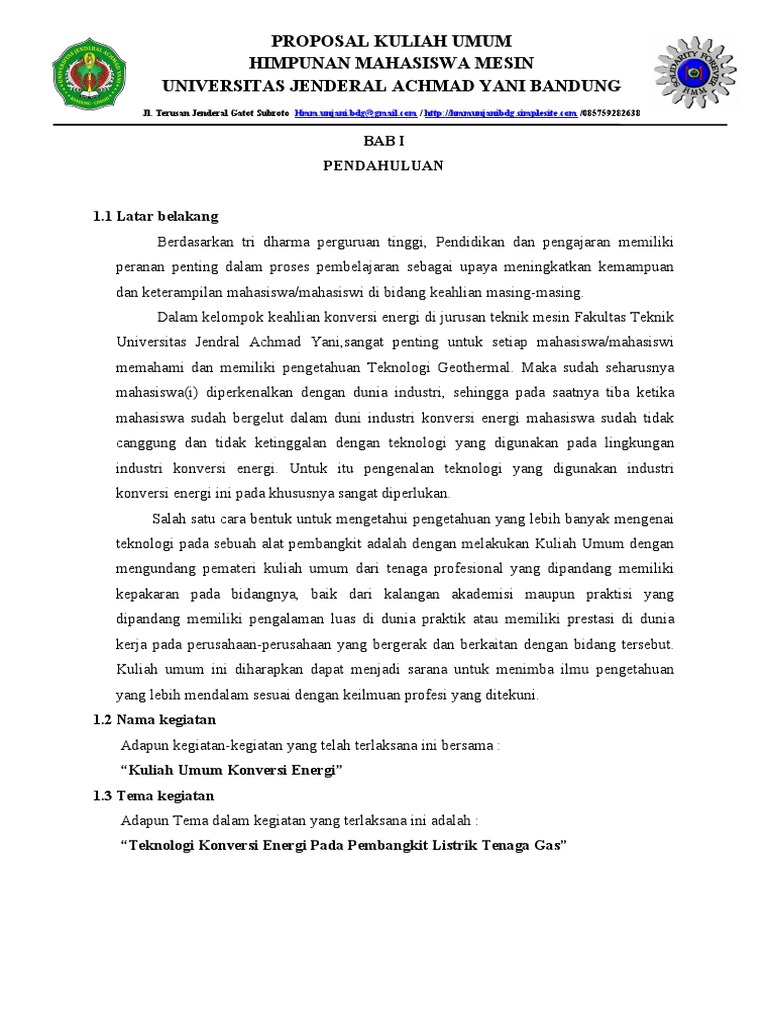 Proposal Kuliah Umum | PDF