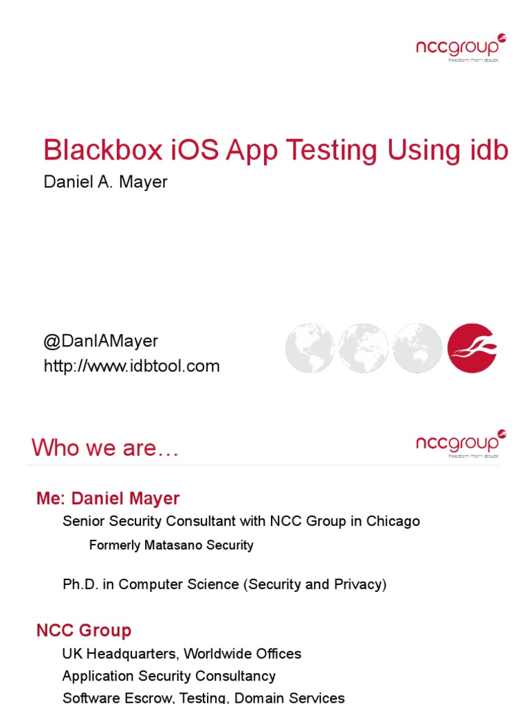 London 15 Mayer Blackbox IOS Application Assessments Using IDB | PDF | Ios | Mobile App