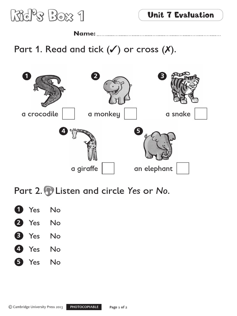 Unit 7-Wild Animals | PDF