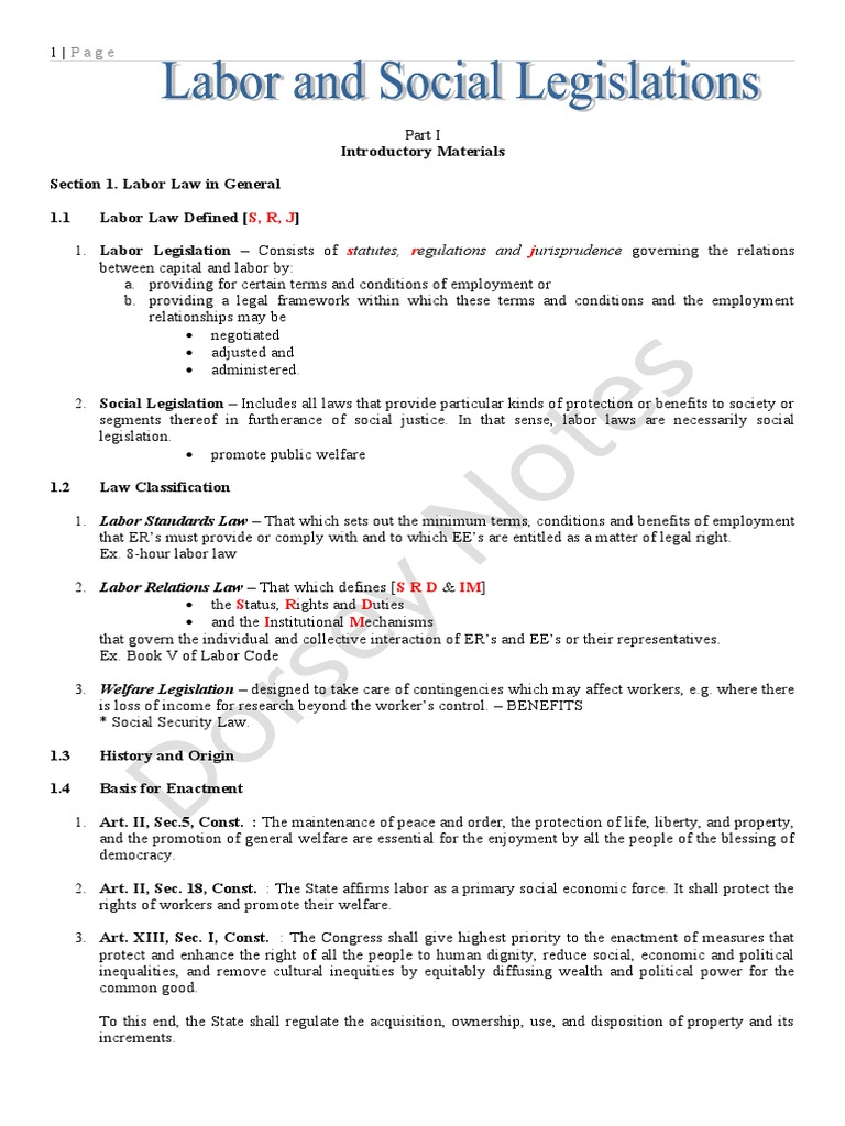 Overview of Labor Law Principles | PDF | Employment | Labour Law