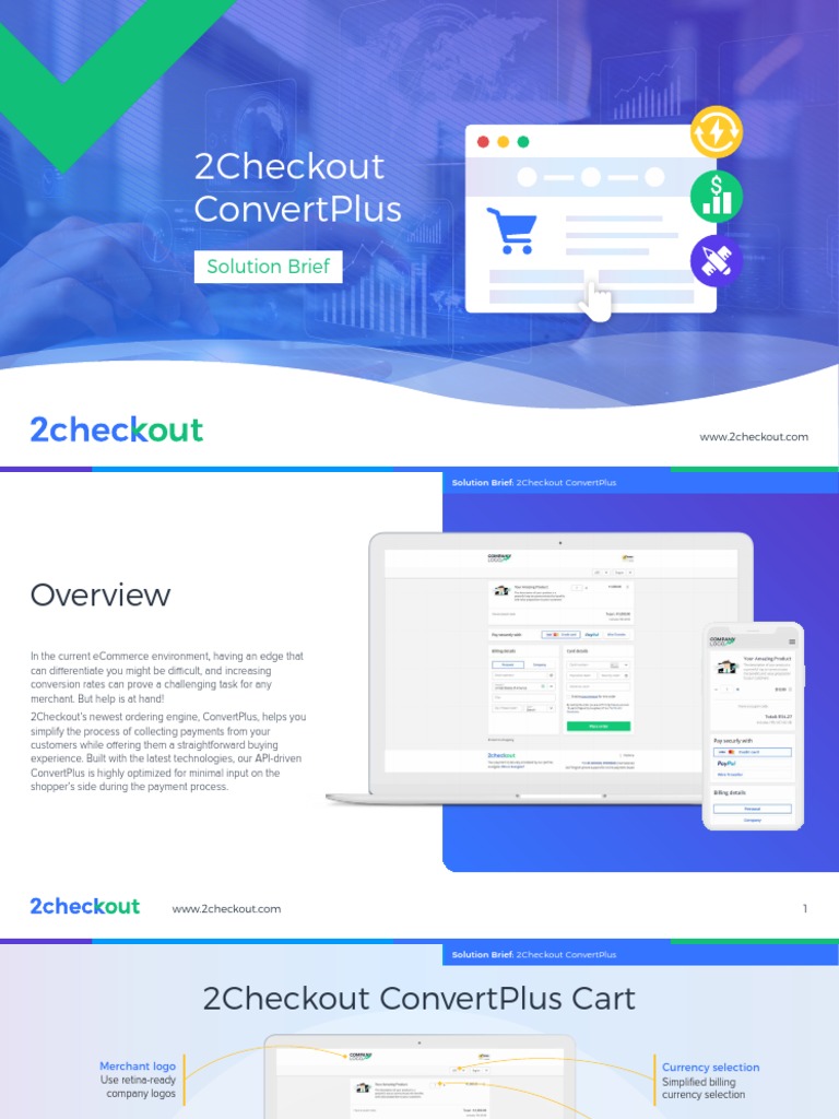 2checkout Convertplus: Solution Brief | PDF | Payment Card Industry Data Security Standard ...