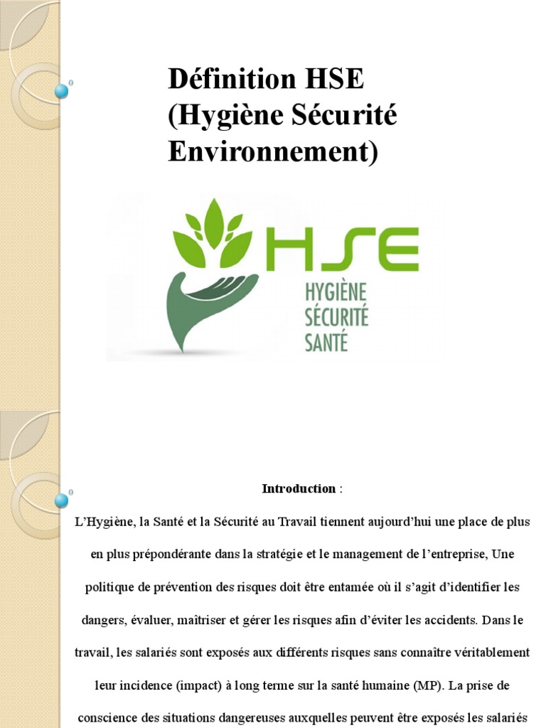 QHSE C1 Définition HSE | PDF | Sécurité | Risque