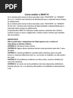Snap IV CRITERIOS PARA CORREÇÃO | PDF