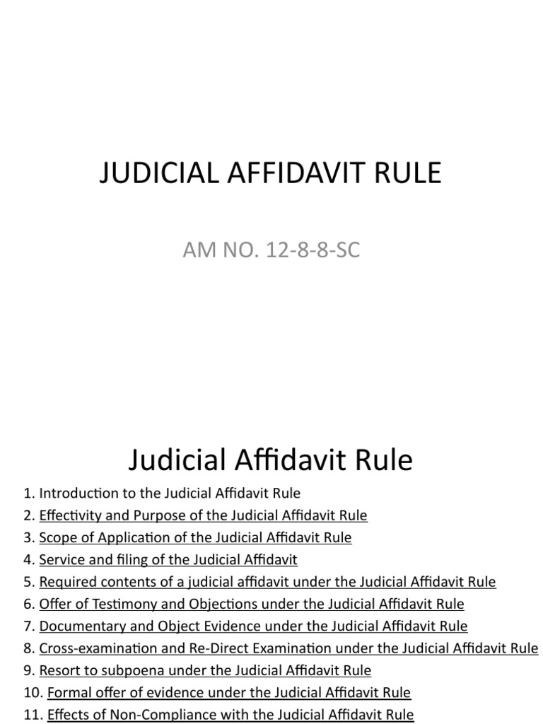 Judicial Affidavit Rule | PDF | Affidavit | Notary Public