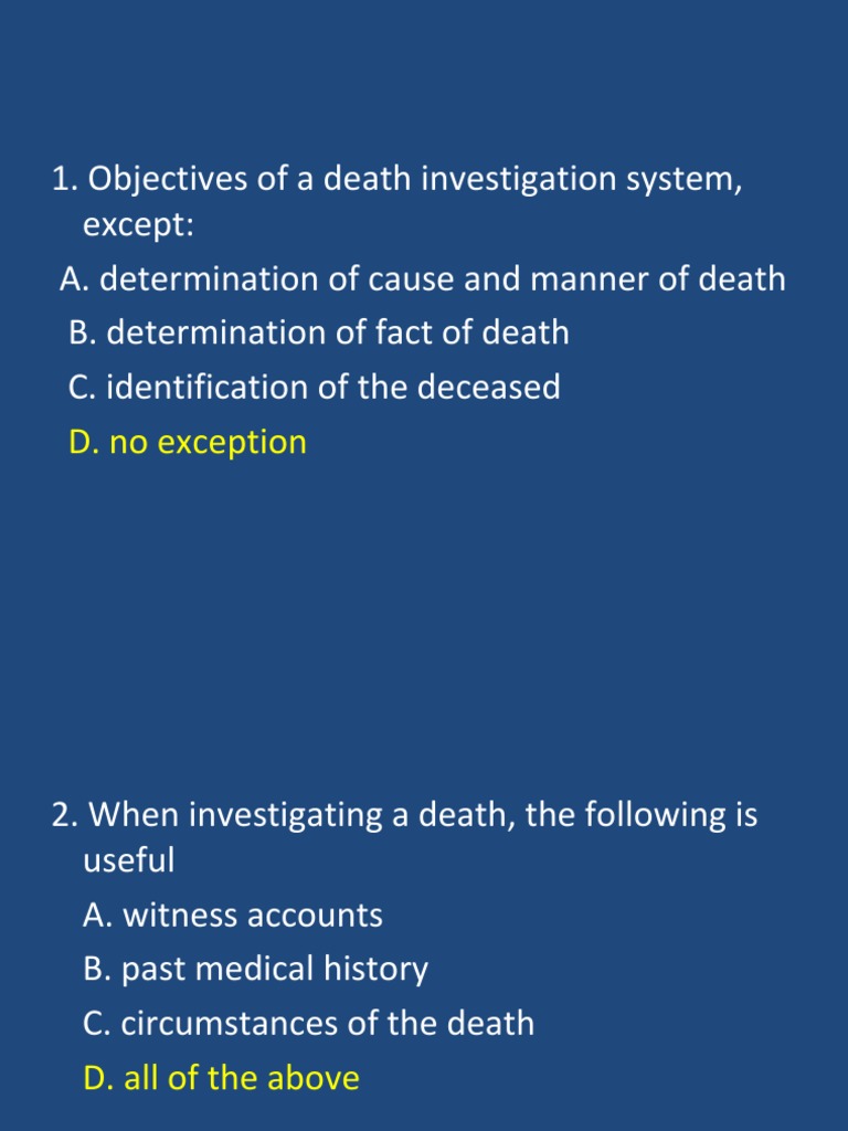 Legal Med Review Notes | PDF | Forensic Science | Death