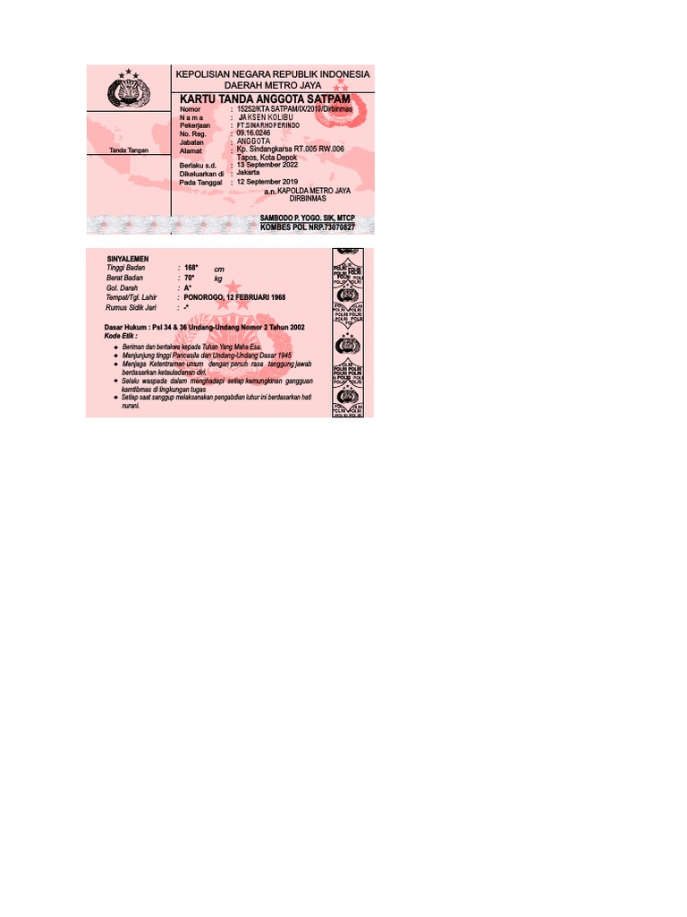 Kta-Satpam-Dan-Security 3 | PDF