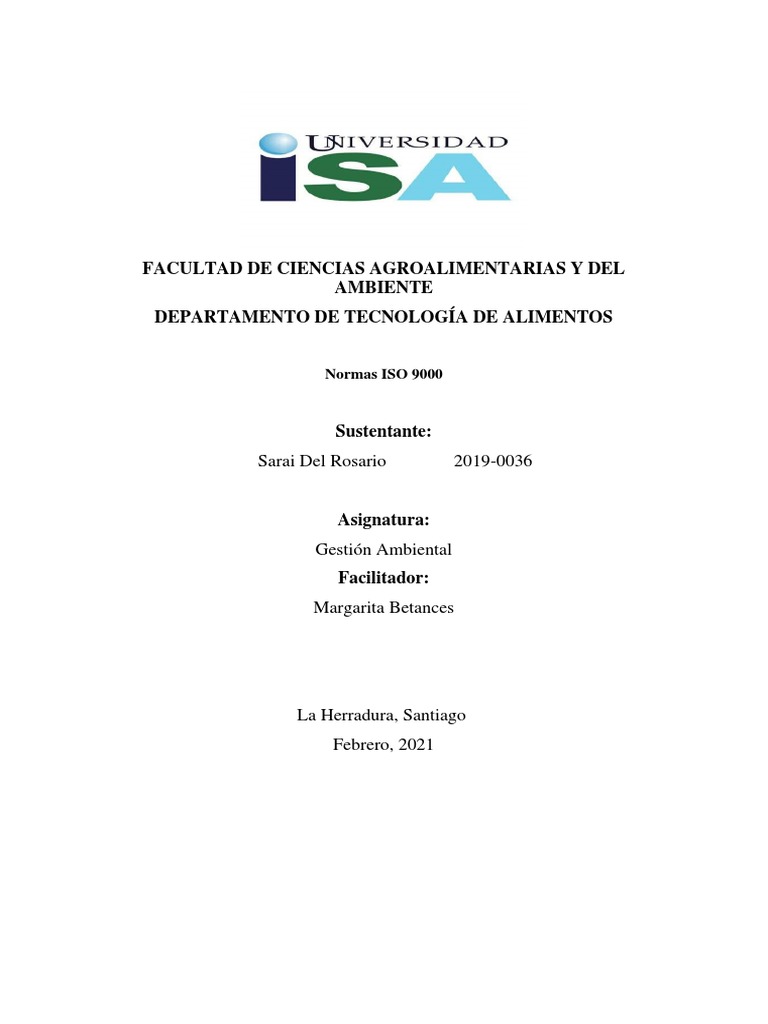 Normas Iso 9000 y 90001 | PDF | Iso 9000 | Sistema de manejo de calidad