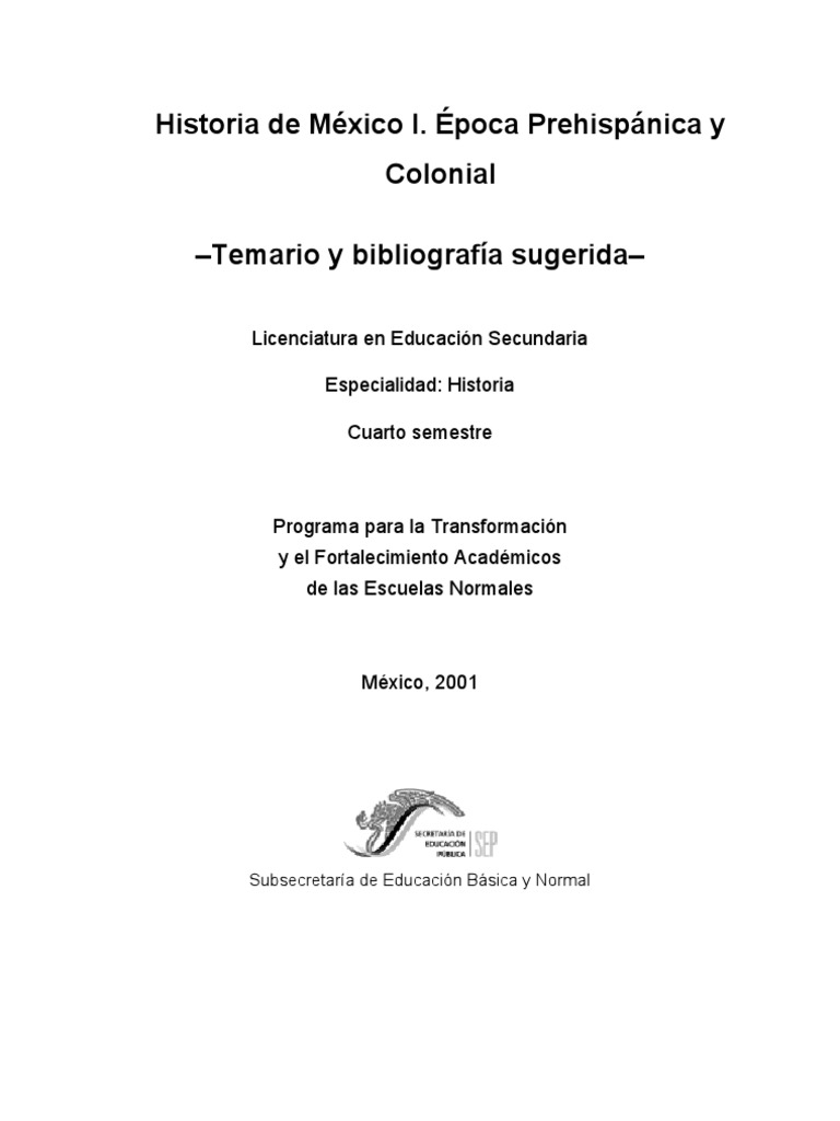 His Mex1 | PDF | Mesoamérica | Nueva españa