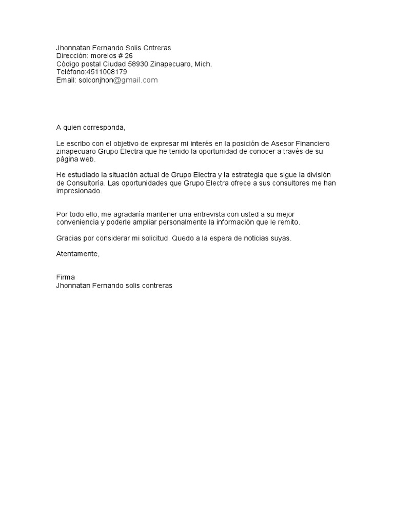 Carta Curriculum | PDF