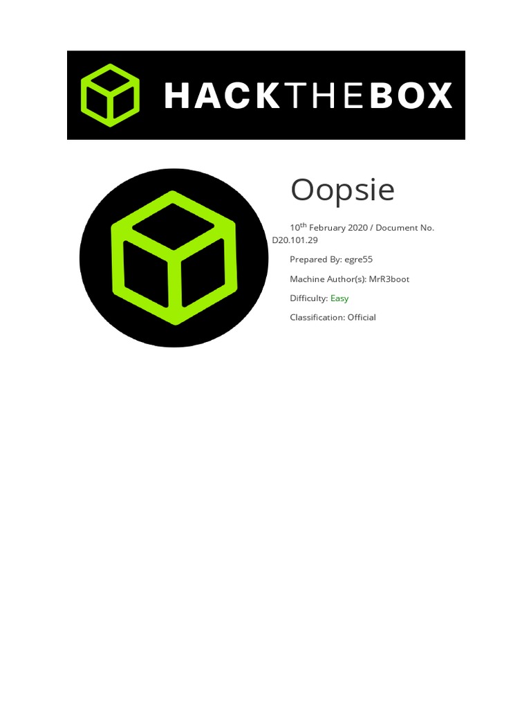 Oopsie | PDF | Http Cookie | Proxy Server