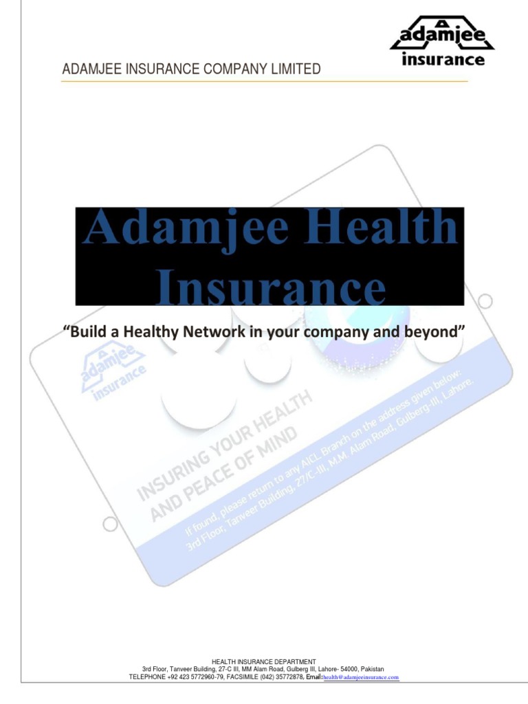 Health Insurance Product - Current Adamjee Life 2019 | PDF ...