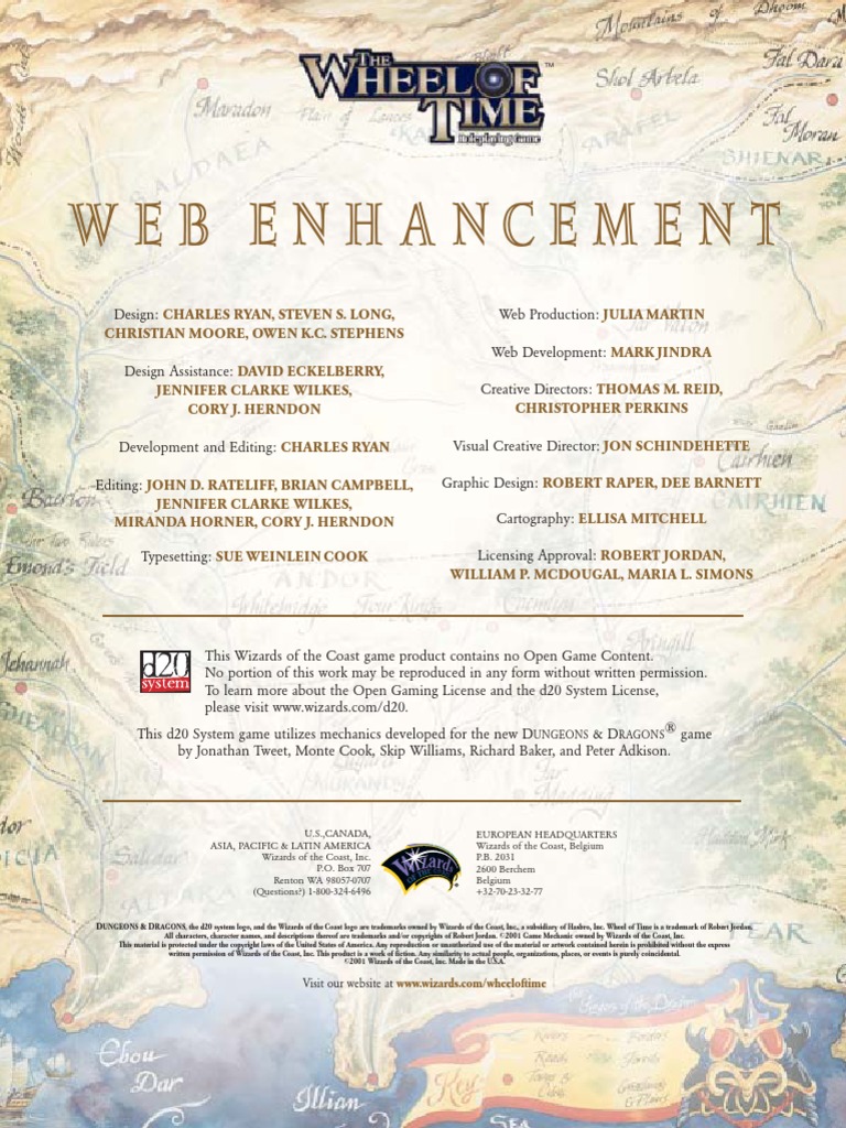 Wheel of Time Web Enhancement | PDF | Wizards Of The Coast | The Wheel ...