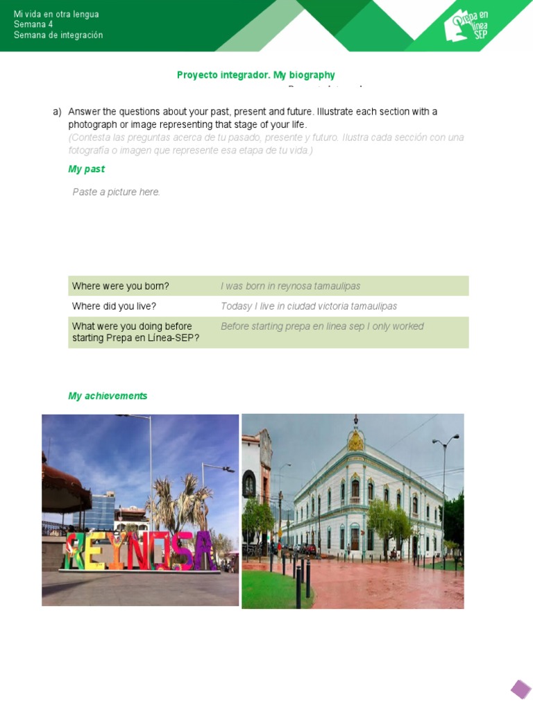 Contesta Las Preguntas Acerca de Tu Pasado, Presente y Futuro. Ilustra ...