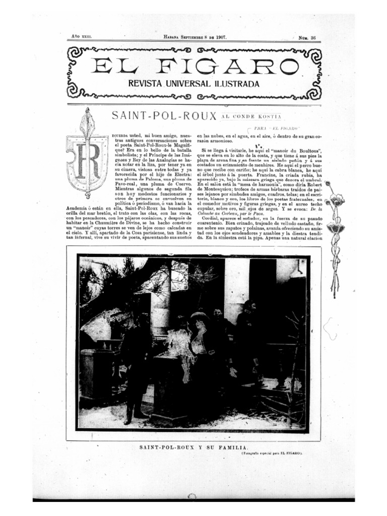 Rubén Darío - Saint-Pol-Roux, en El Fígaro. | PDF