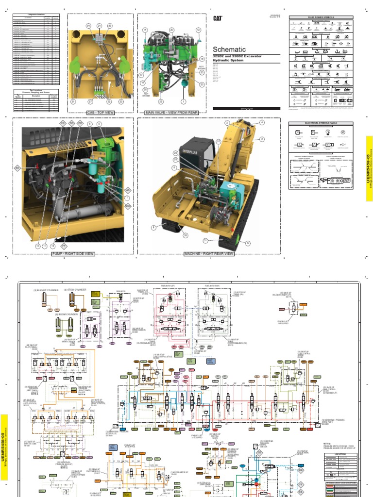 Cat 330D2L Hydraulic&Elec - Diagram.pdf Versión 1 | PDF | Valve | Pump
