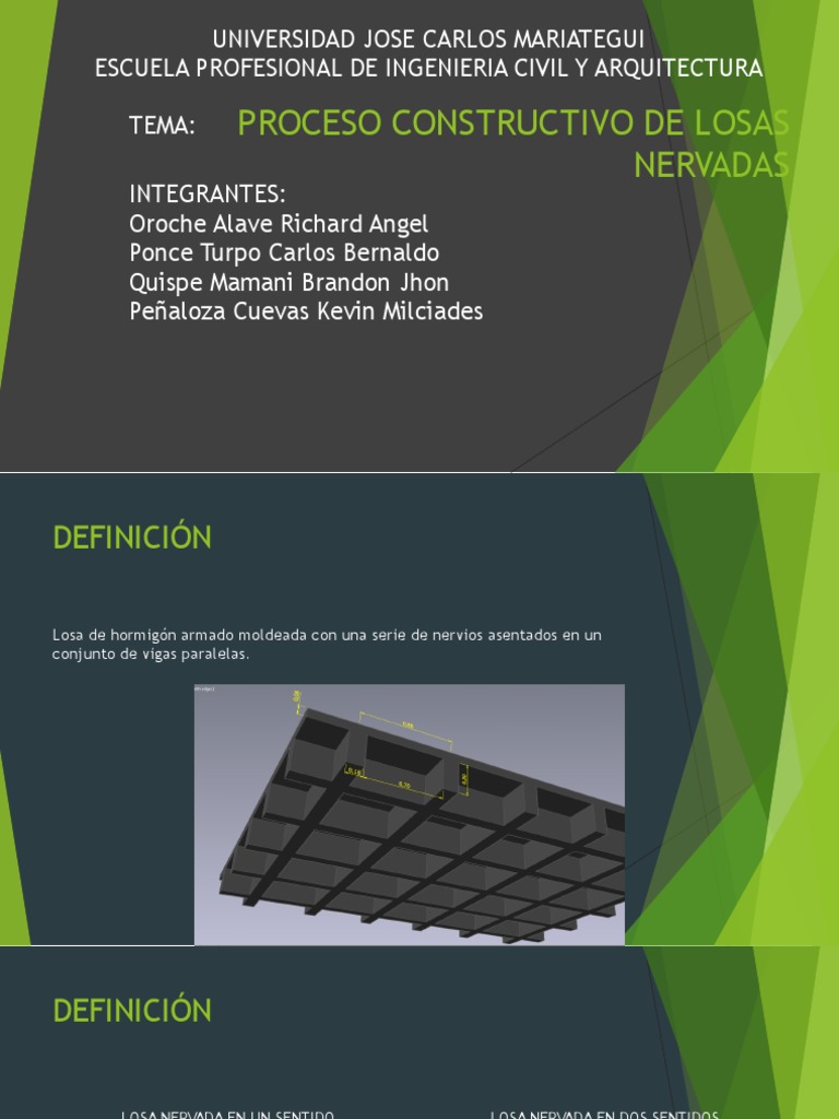 Proceso Constructivo de Losa Nervada | PDF | edificio | Hormigón