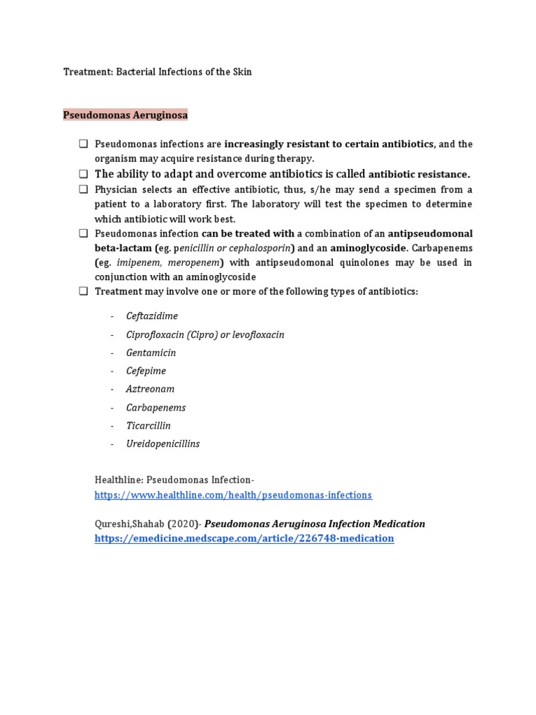Skin Bacterial Infection Treatments | PDF | Anthrax | Infection