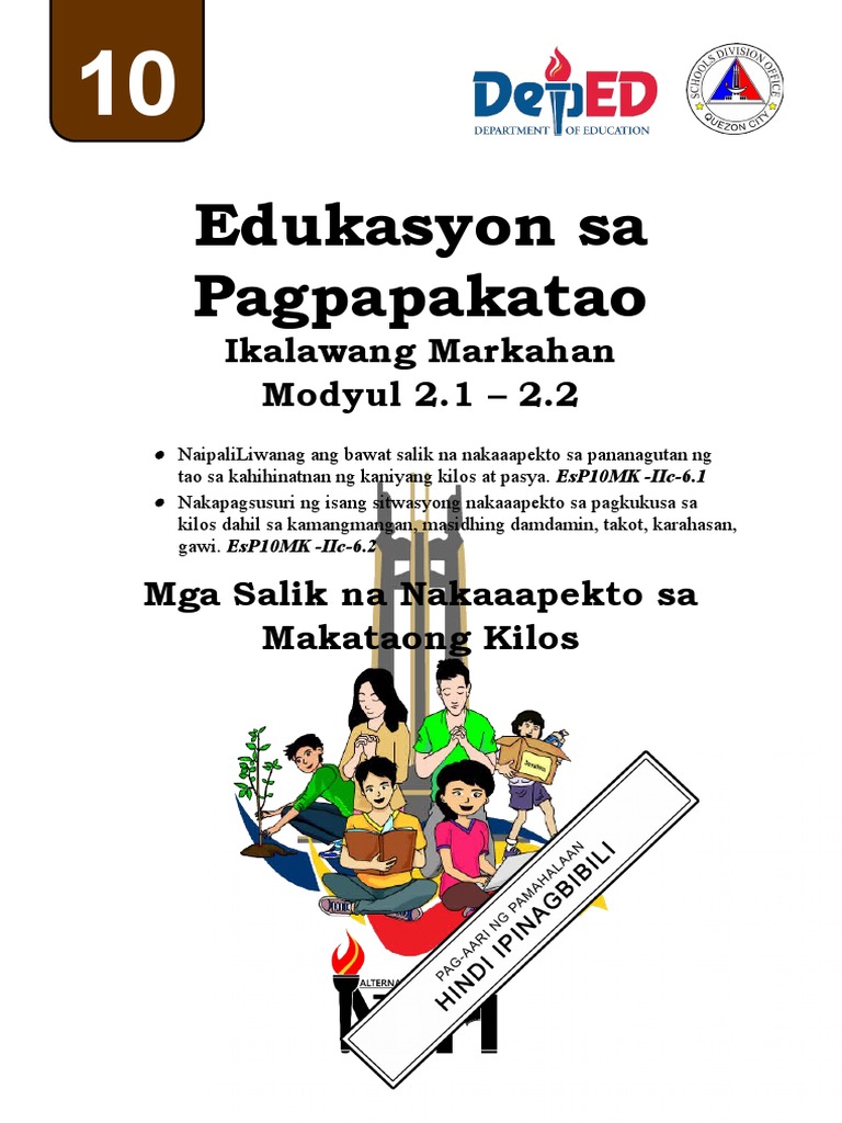 EsP10 - Qrt2 - Mod2.1 2.2 - Week3 - Mga Salik Na Nakakaapekto Sa Makataong Kilos | PDF