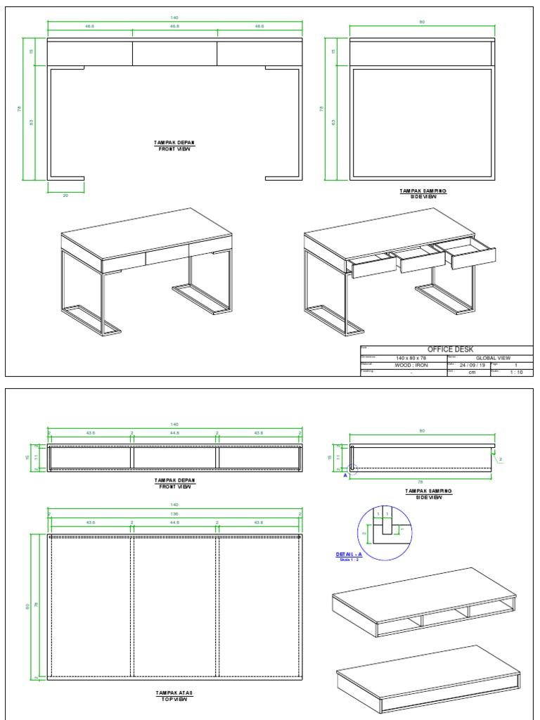 Office Desk Design Specs | PDF | Furniture | Consumer Goods