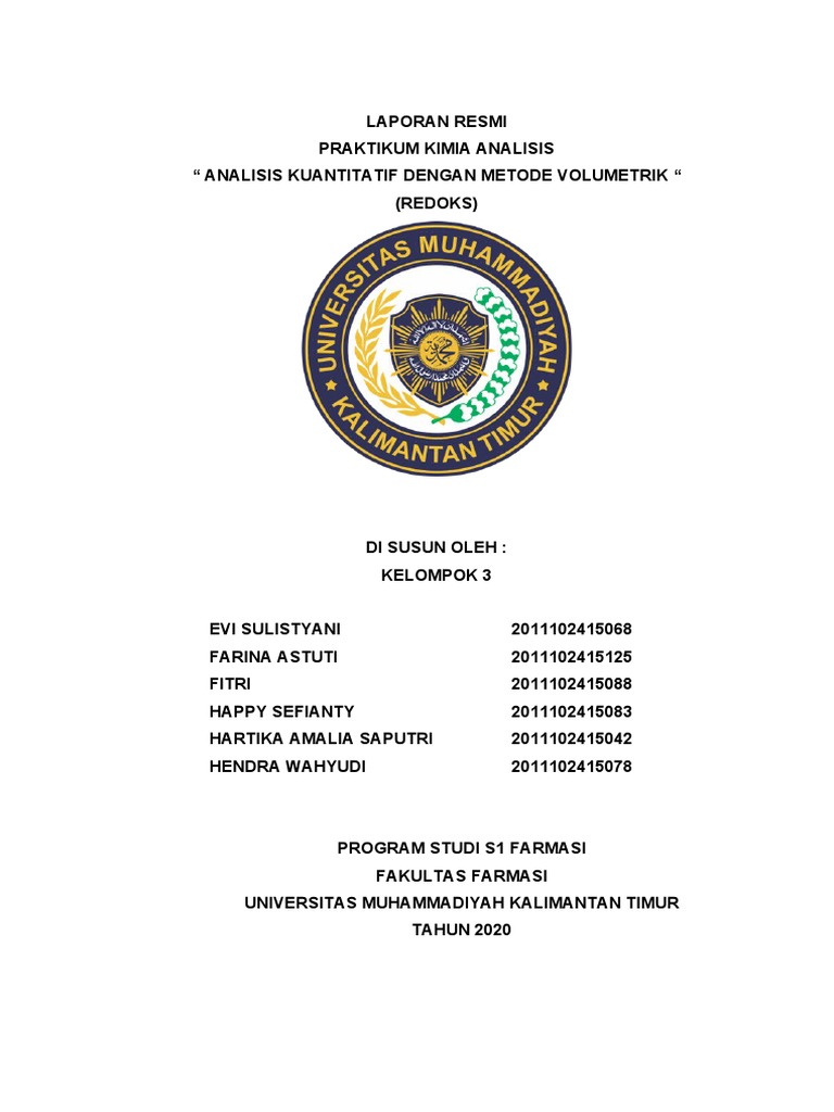Laporan Resmi Kimia Analisis Kel.3 (1) .. | PDF