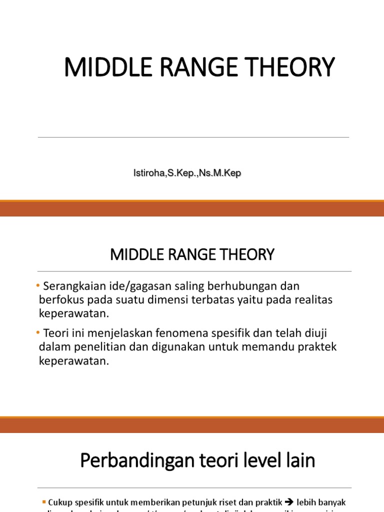 Teori Middle Range dalam Keperawatan | PDF | Sains & Matematika