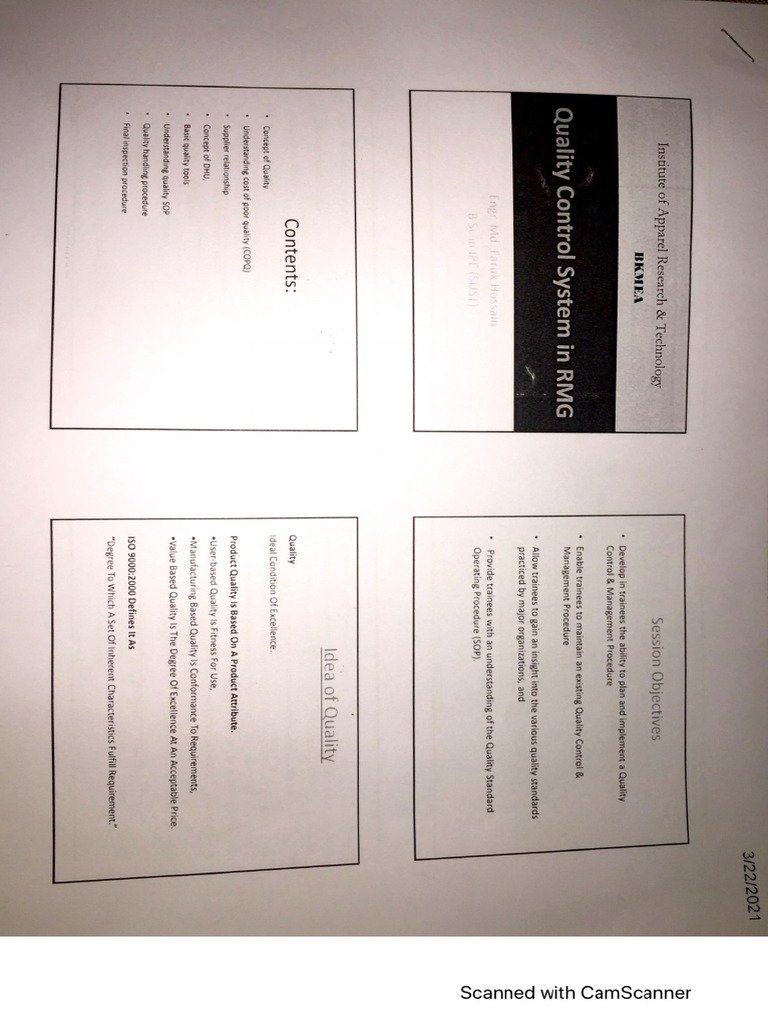 Quality Control in RMG | PDF