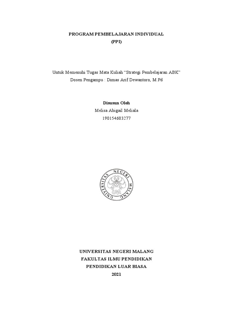 Contoh Ppi Bagi Abk Pdf
