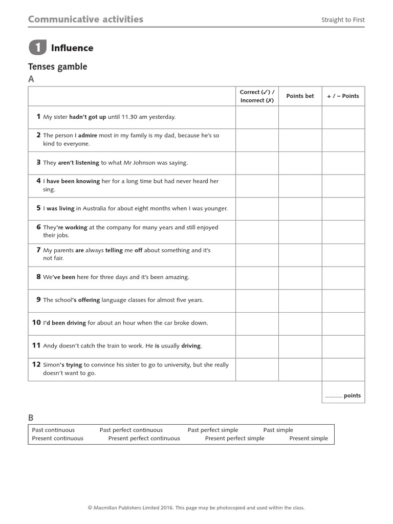STF Communicative Activities Unit 1 | PDF