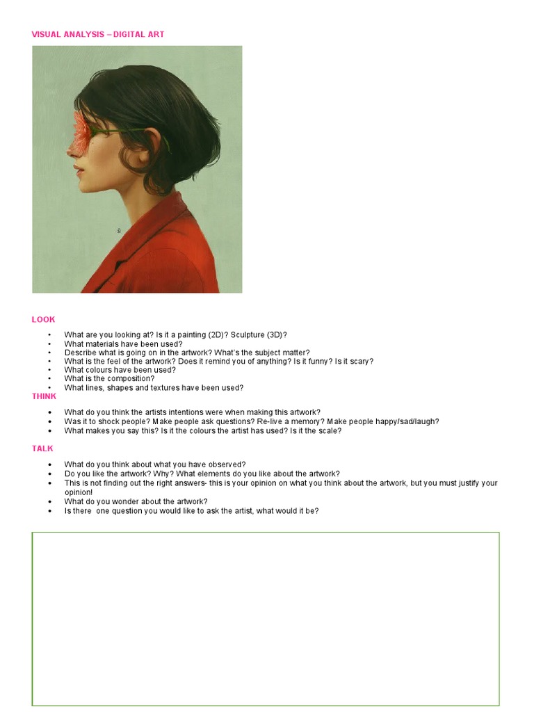 Digital Art Visual Analysis | PDF | Home & Garden | Self-Improvement